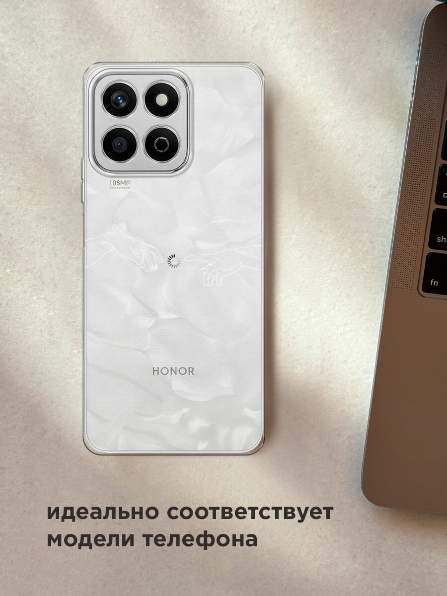 Чехол на Honor X7c / Хонор X7c с принтом "Загрузка творения", прозрачный — фото 1