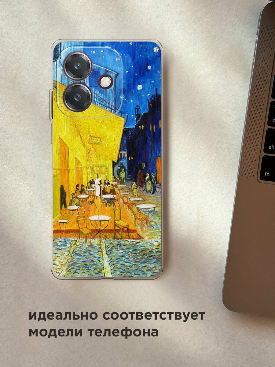 Чехол на Oppo A3/A3x / Оппо А3/A3x с принтом "Ван Гог Желтый дом" — фото 1