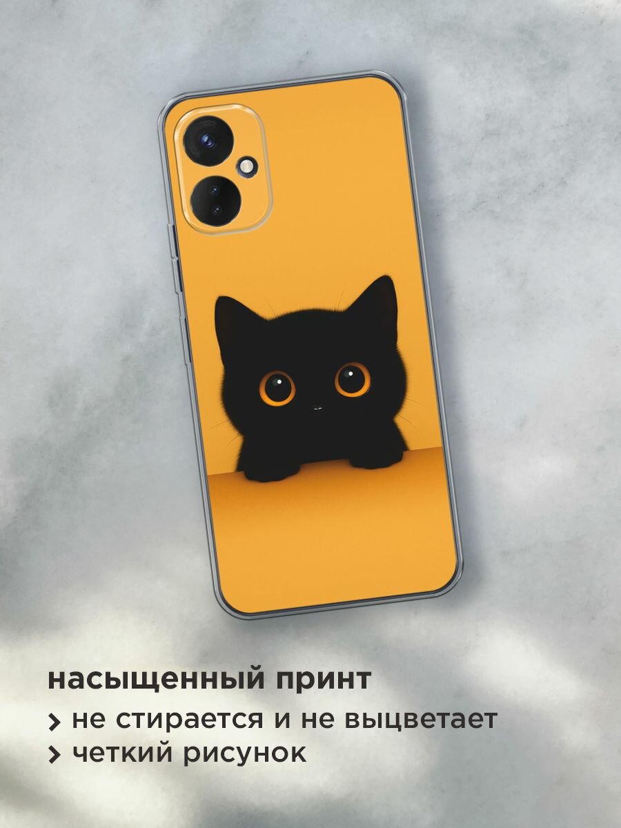 Чехол на Tecno Spark 9 Pro / Техно Спарк 9 Про с принтом "Контрастный котик" — фото 1