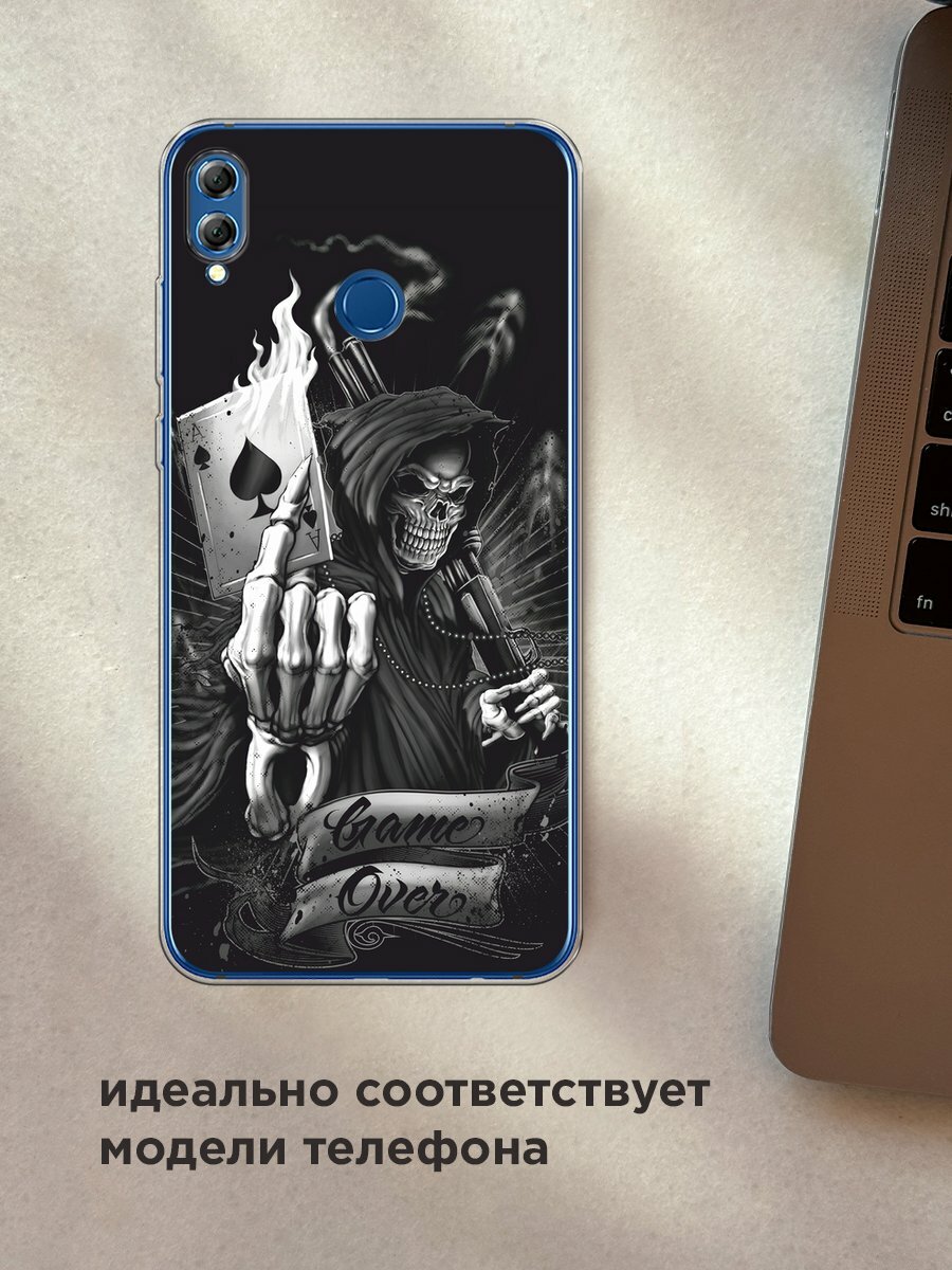 Силиконовый чехол на Honor 8X / Хонор 8Х с принтом "Игра закончена" — фото 1