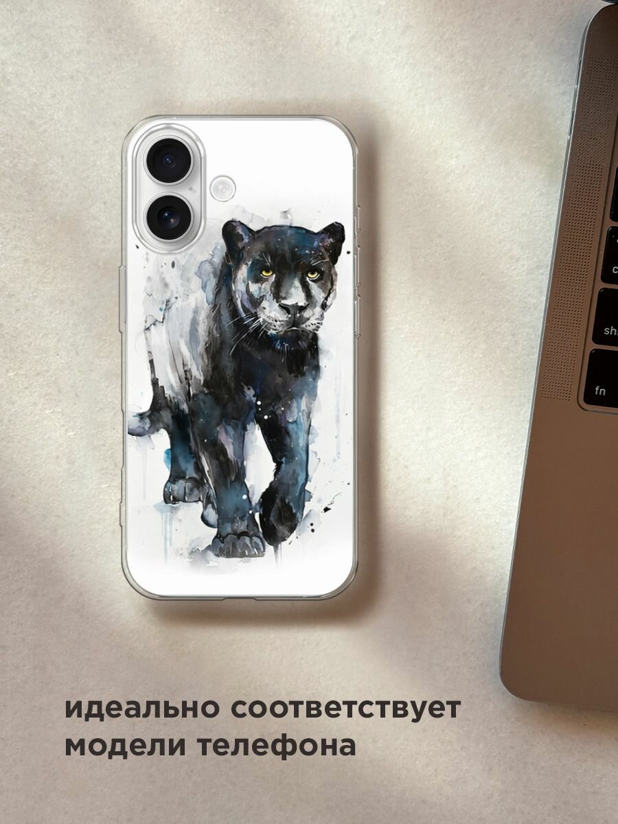 Чехол на Apple iPhone 17 / Айфон 17 с принтом "Пантера арт 3" — фото 1