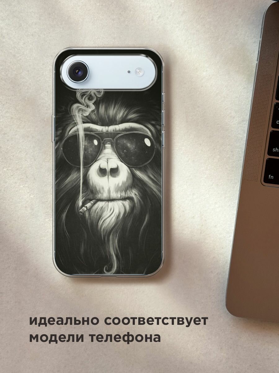 Чехол на Apple iPhone Air / Айфон Айр с принтом "Обезьяна в очках" — фото 1