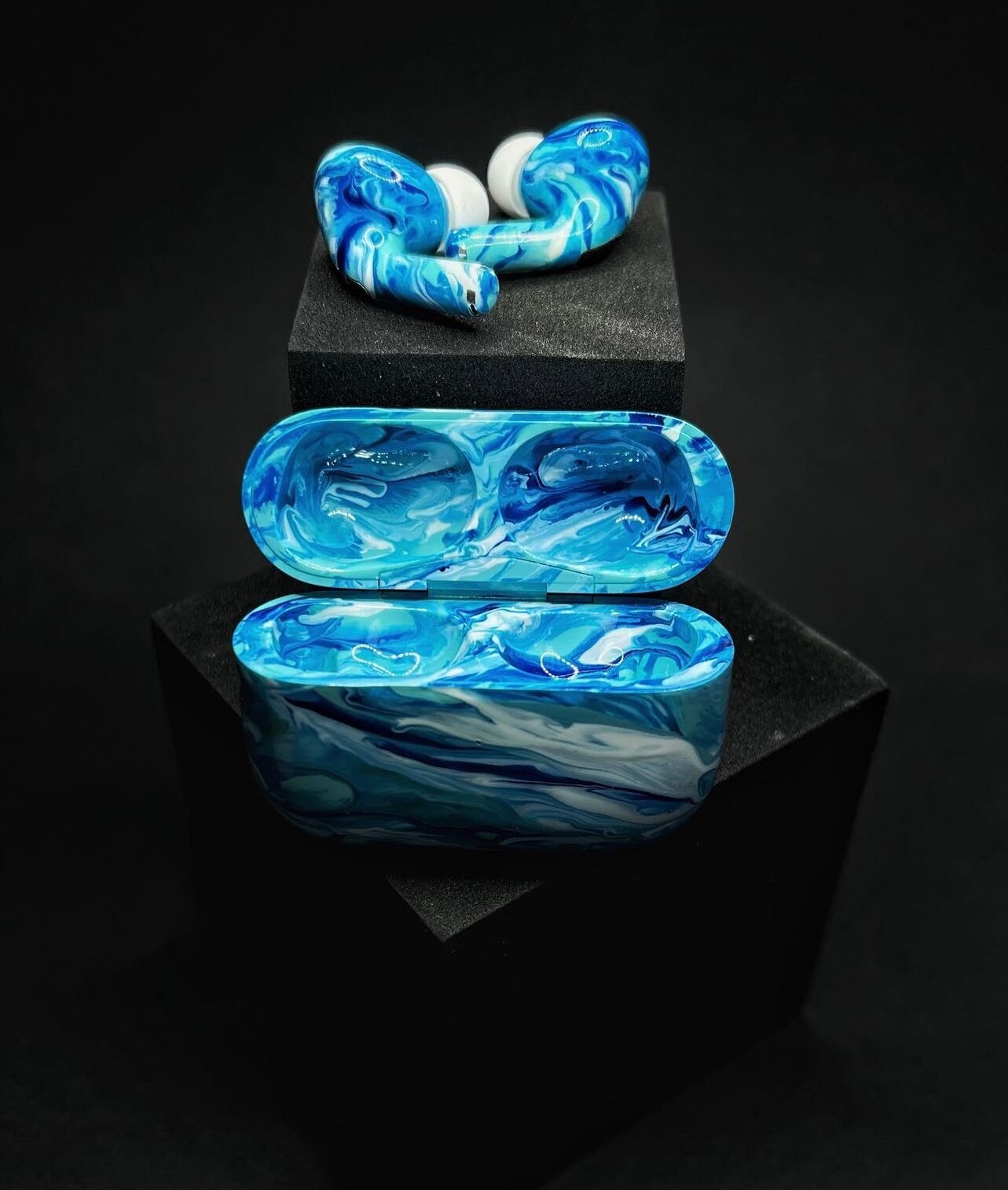 Наушники AirPods Pro 3 (ANC, MagSafe, 2025) "Custom water blue Stone"