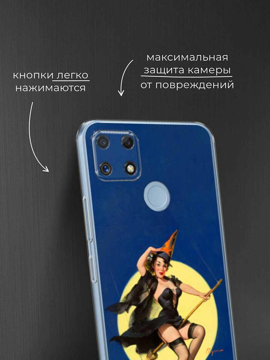 Чехол на Realme C25/C25s / Реалми С25/C25s с принтом "Pin-Up Witch" — фото 1