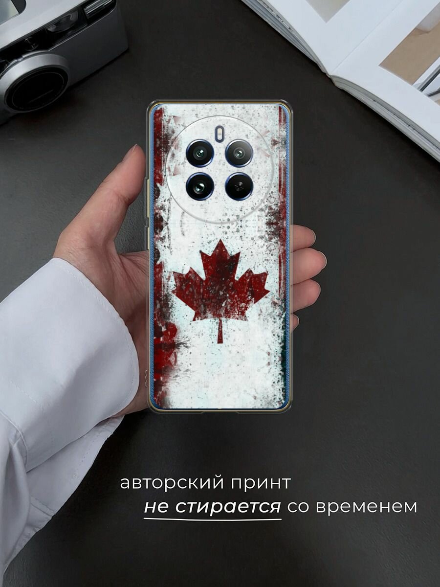 Силиконовый чехол на Realme 12 Pro / Реалми 12 Про с принтом "Канада" — фото 1