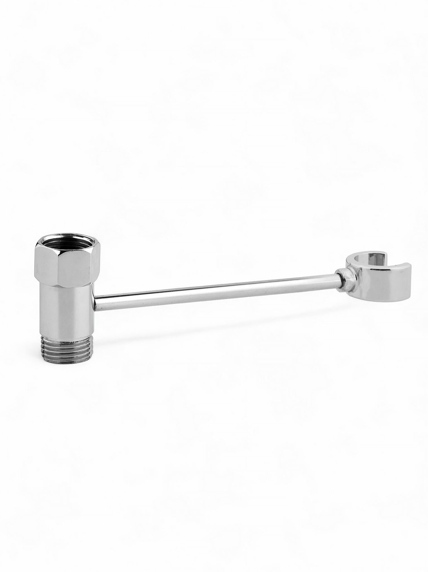 Держатель для душа крепление на смеситель, Potato, нержавеющая сталь, поворотный шарнир, хромированное покрытие