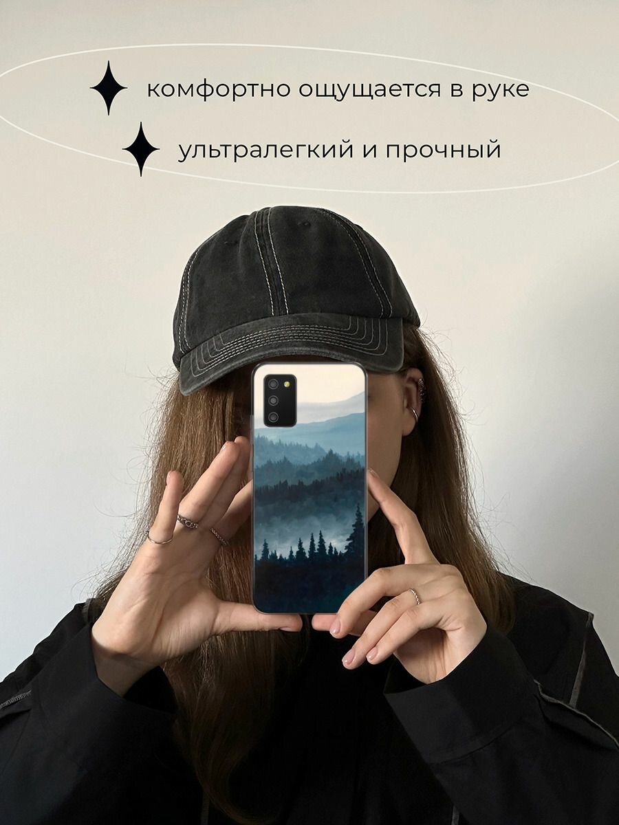 Чехол на Samsung Galaxy A02s / Самсунг Галакси A02s с принтом "Туманные горы" — фото 1