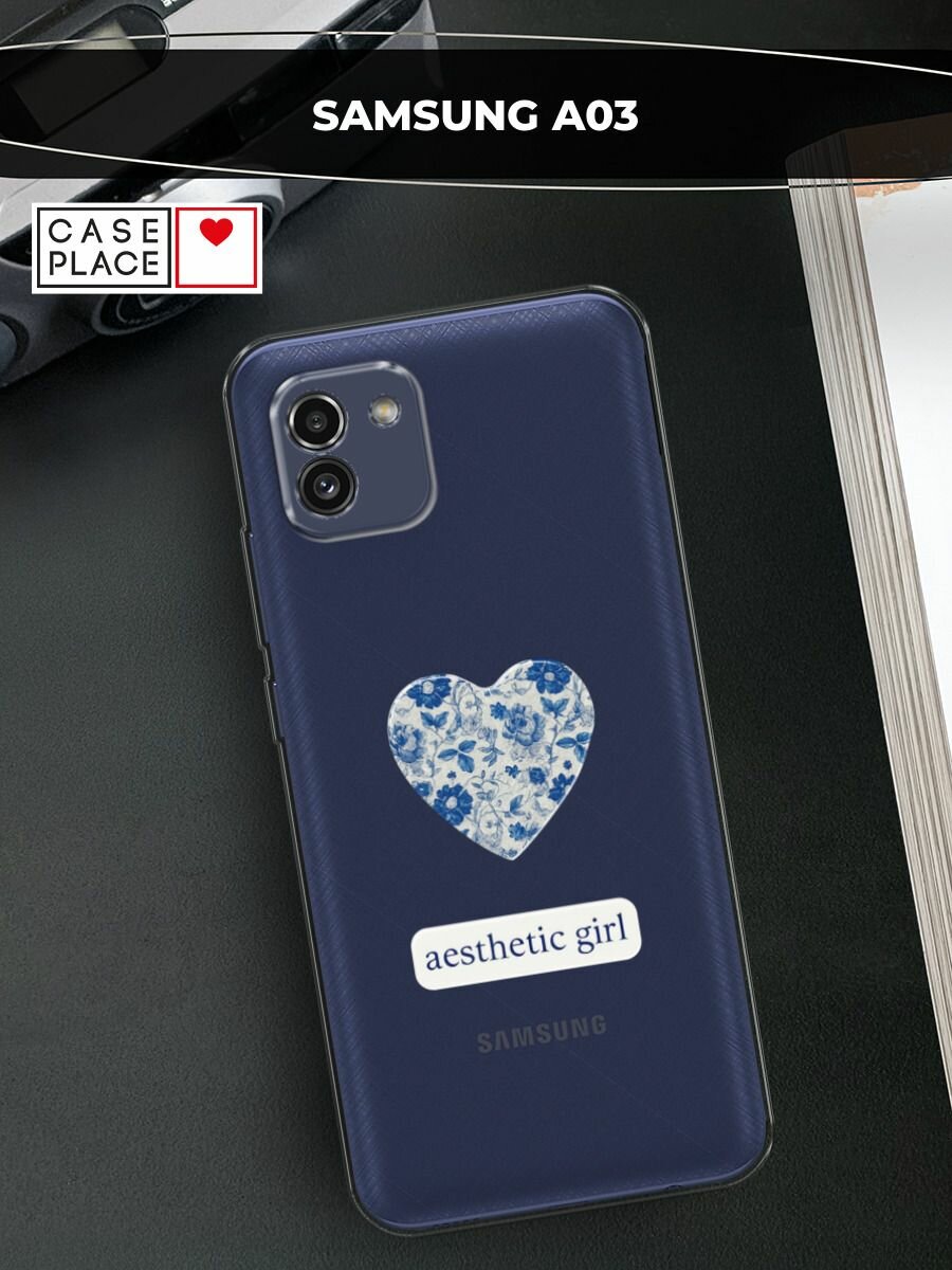 Чехол на Samsung Galaxy A03 / Самсунг Галакси А03 с принтом "Aesthetic girl"