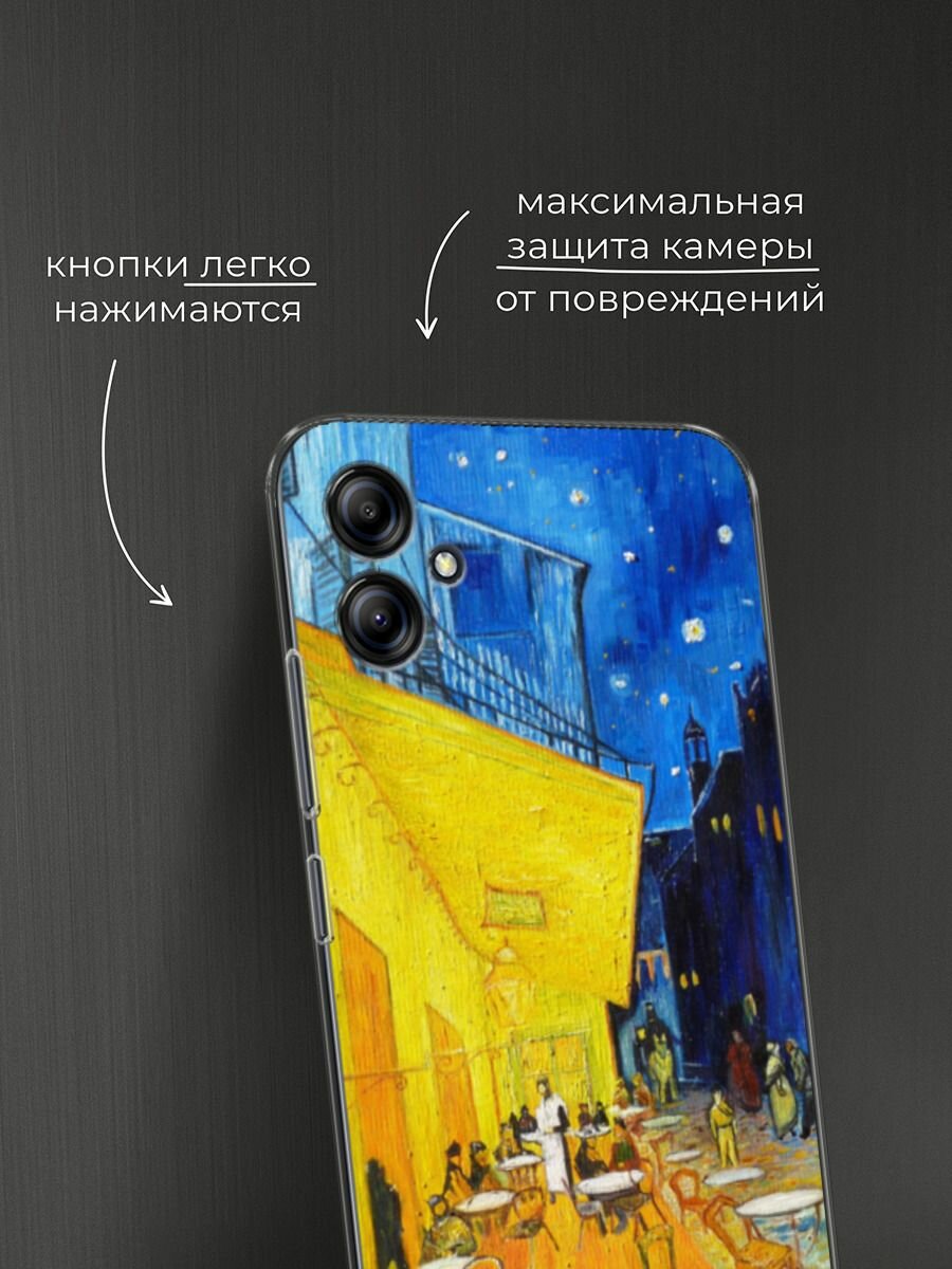 Чехол на Samsung Galaxy A04e / Самсунг A04e с принтом "Ван Гог Желтый дом" — фото 1