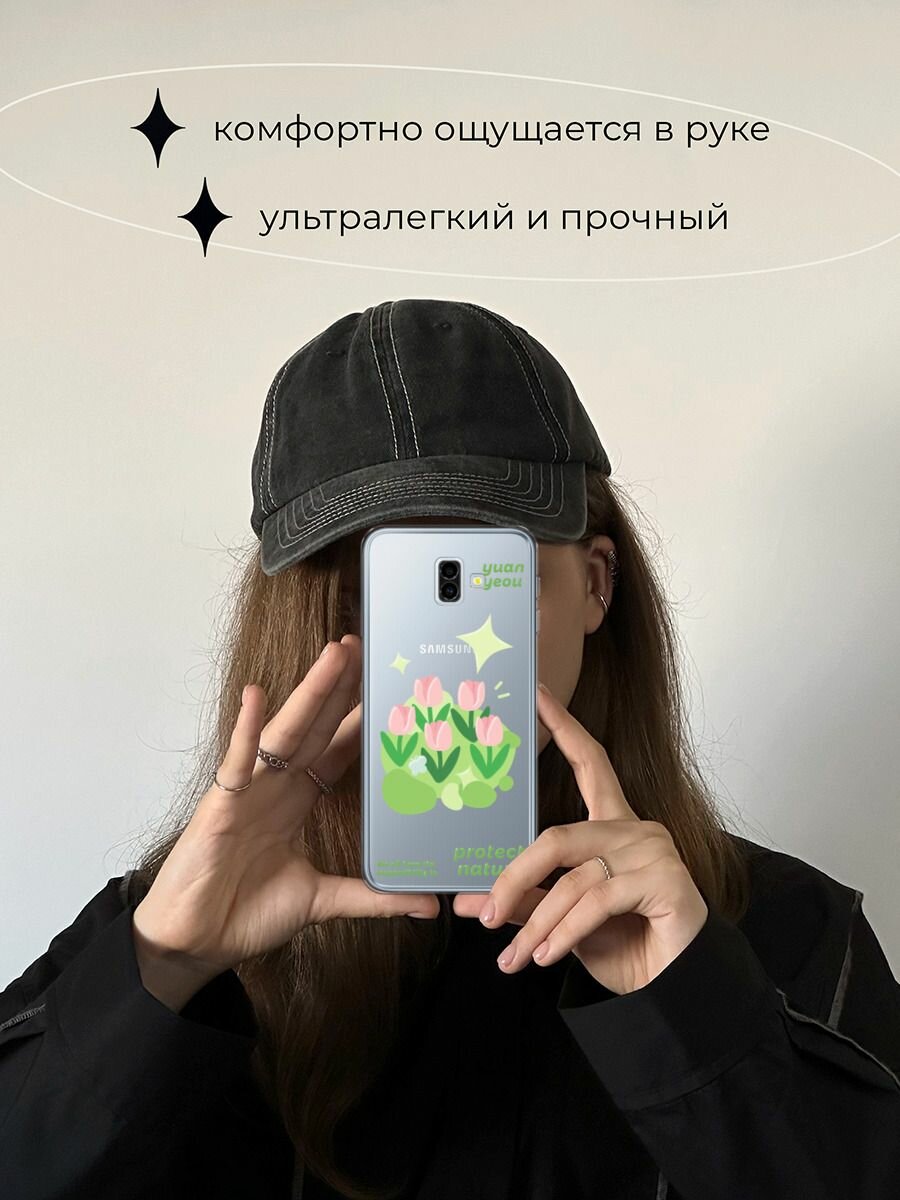 Чехол на Samsung Galaxy J6 + / Самсунг Галакси J6 Плюс 2018 с принтом "Protect nature" — фото 1