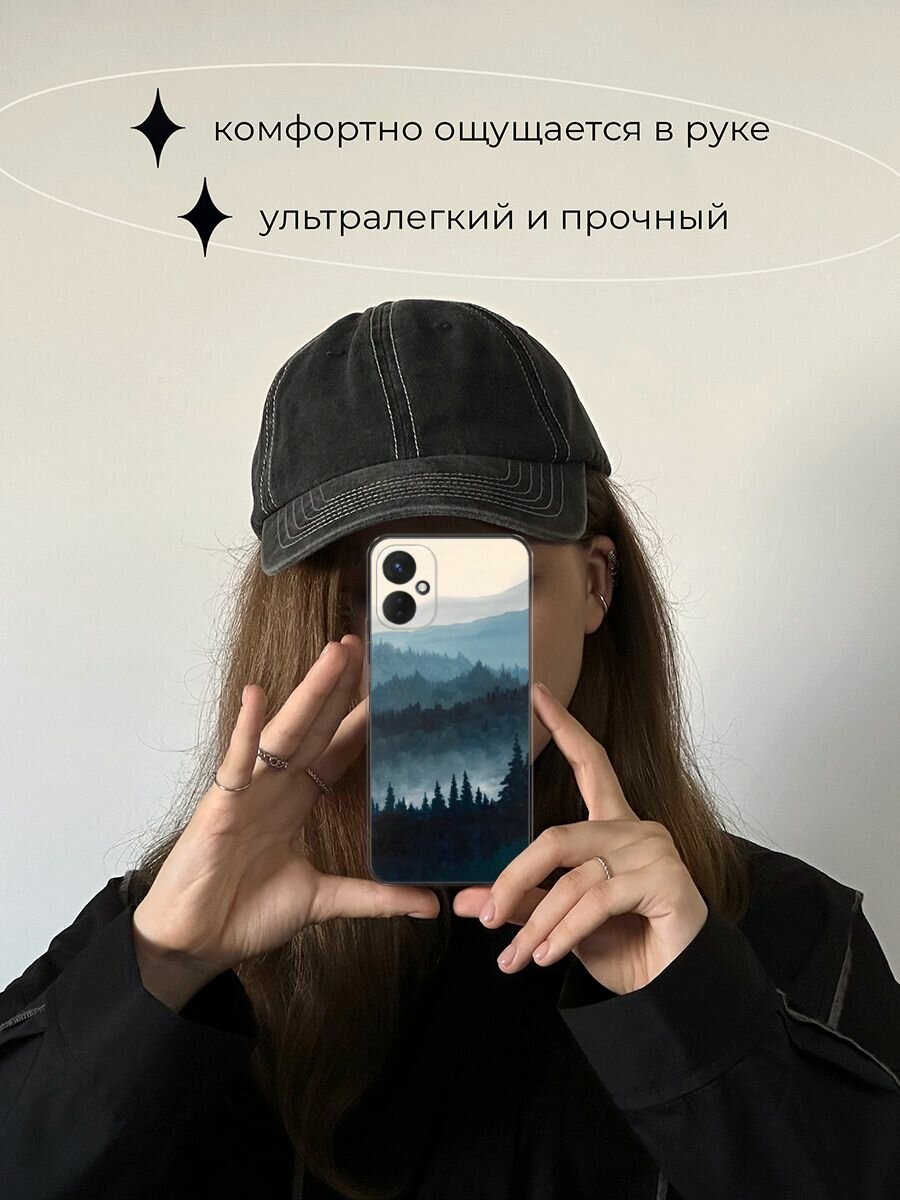 Чехол на Tecno Spark 9 Pro / Техно Спарк 9 Про с принтом "Туманные горы" — фото 1