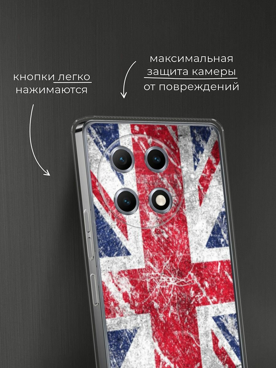 Чехол на Tecno Camon 30S / Текно Камон 30S с принтом "Флаг британский" — фото 1