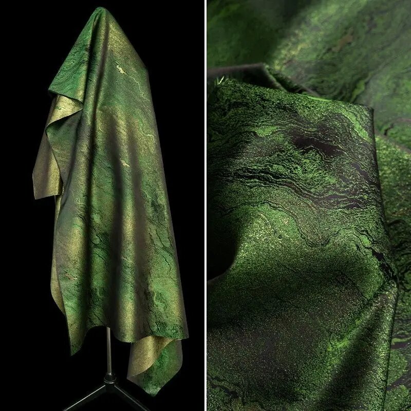 Парчовая ткань Landform винный красный 150x50 см seaweed green