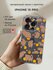Чехол на Apple iPhone 15 Pro / Айфон 15 Про с принтом "Капибара паттерн", прозра...