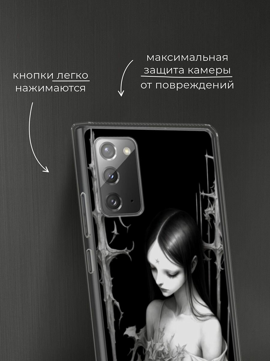Чехол на Samsung Galaxy Note 20 / Самсунг Галакси Ноут 20 с принтом "Грустная готическая девушка" — фото 1