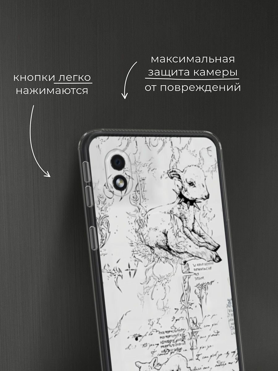 Чехол на Samsung Galaxy A01 Core / Самсунг Галакси А01 Core с принтом "Готический ягненок" — фото 1