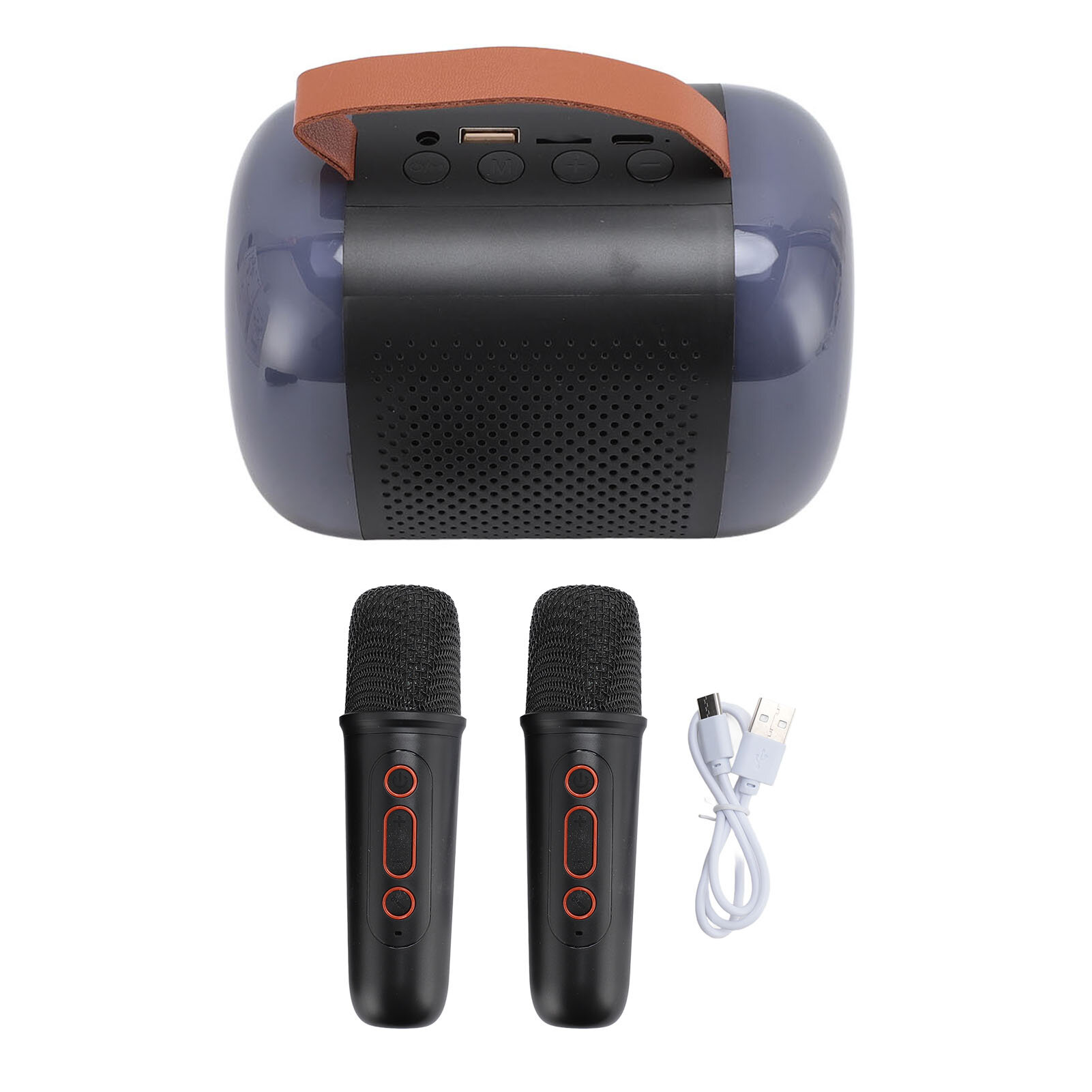 Караоке-аппарат BT 5.3 с 2 микрофонами (черный)
