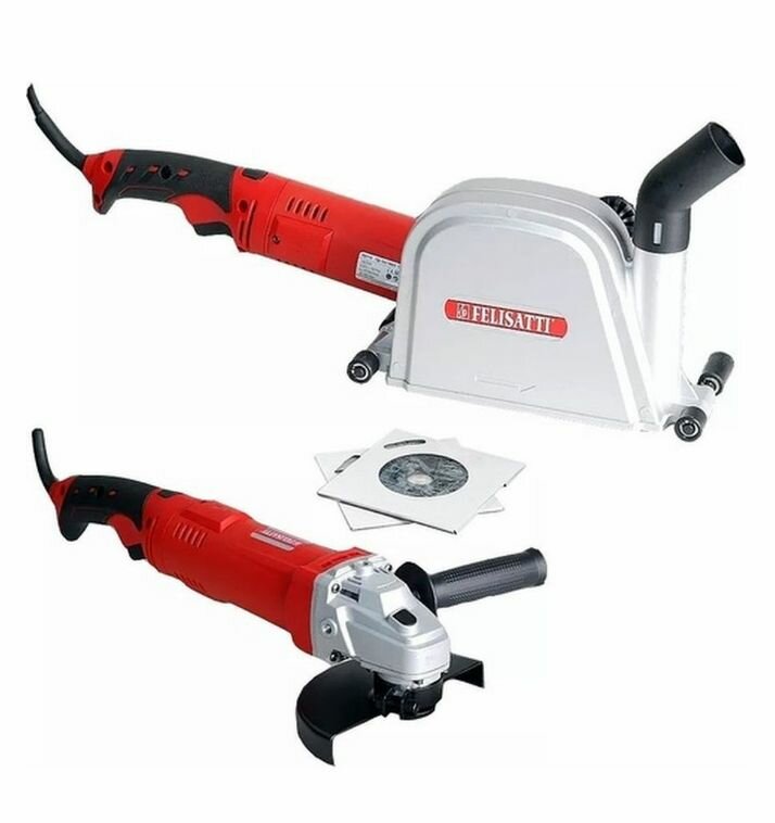 Штроборез по бетону электрический FELISATTI ПД-150/1800Э (2 в 1: бороздодел и ушм ) 150 мм, 1800 Вт