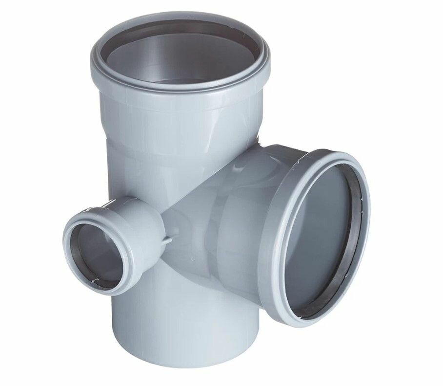 Крестовина канализационная Valfex 110х110х50 мм, 87 градусов, двухплоскостная, левая