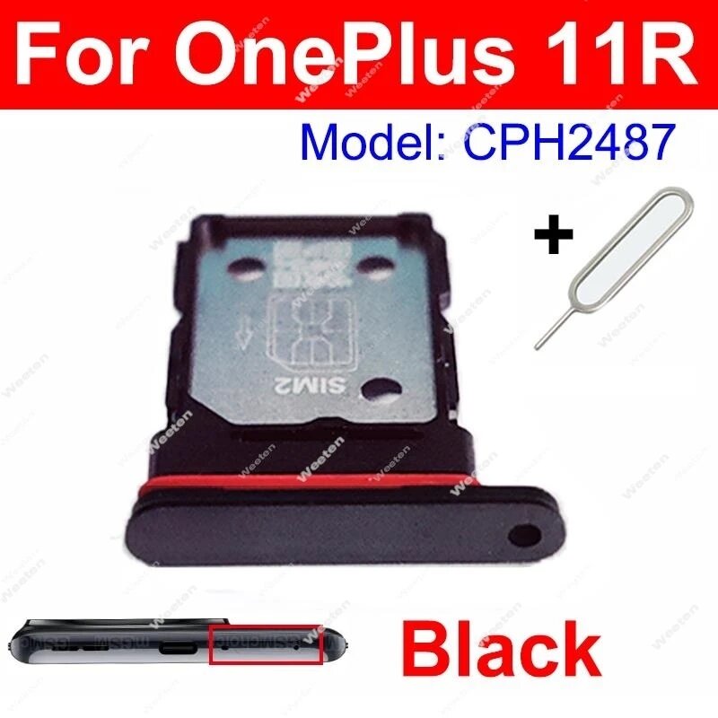 Лоток для SIM-карты для Oneplus OnePlus 1 + 11 11R 5G слот для двух Sim-карт адаптер кардридер детали