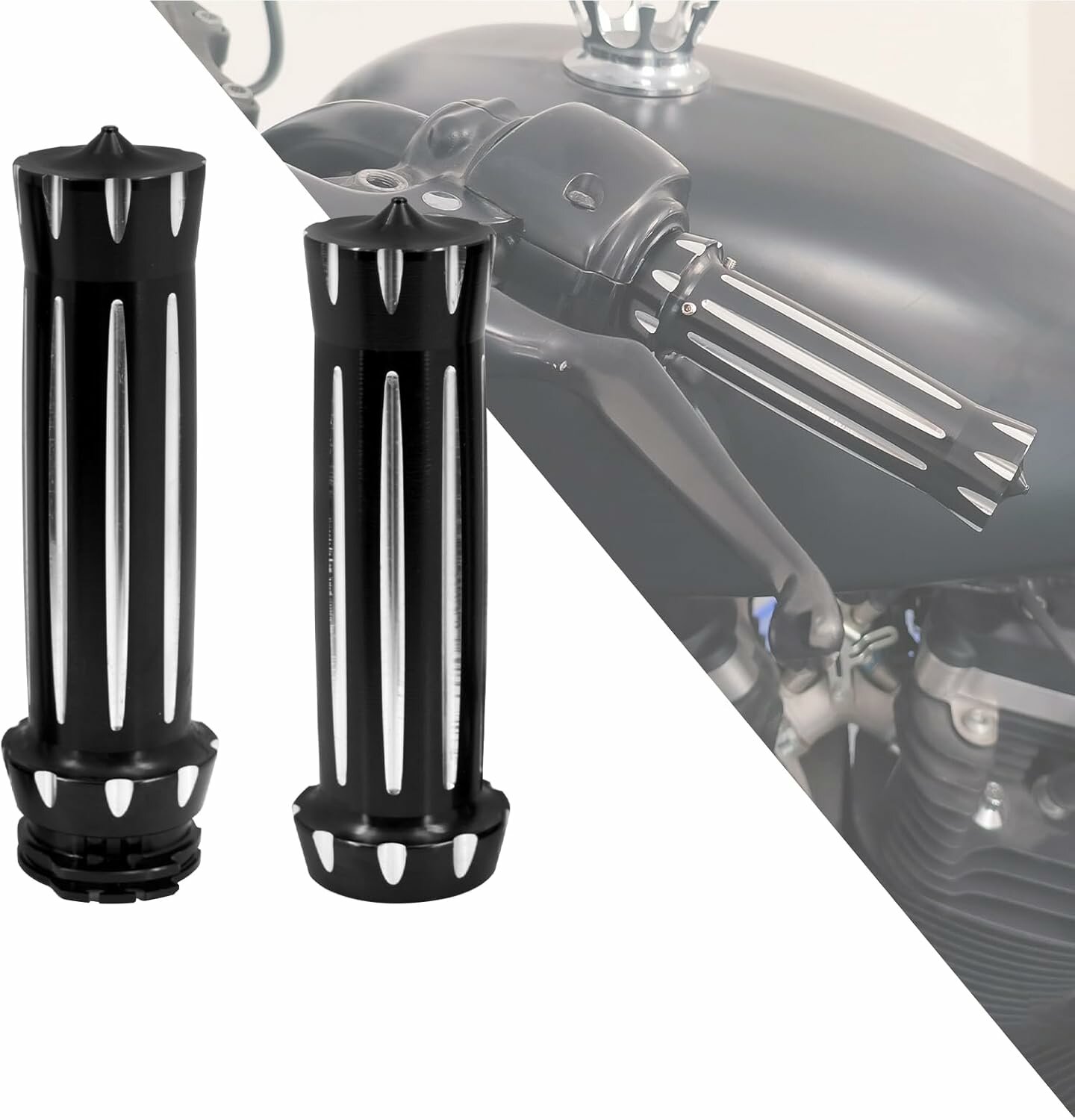 2 шт, мотоциклетные рули, 25-миллиметровые грипсы с силовым захватом для Harley Kawasaki Suzuki