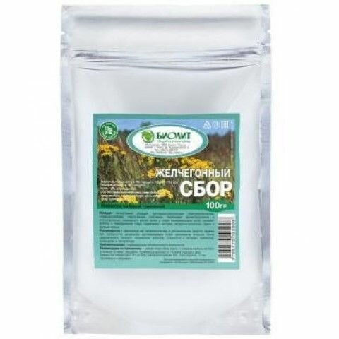 Травяной сбор Биолит. Природная аптека Сибири "Сбор желчегонный, 100 г" на основе растительного сырья