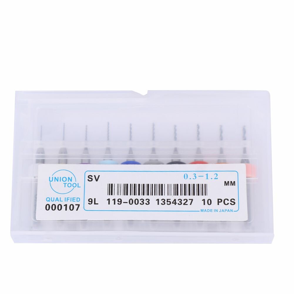 10 шт./компл. 0,3-1,2 мм карбидные микро-сверла набор печатных плат с ЧПУ роторный сверлильный инструмент