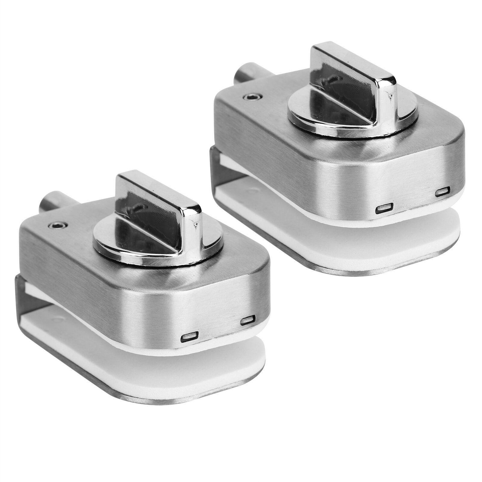 2 комплекта защелок для дверей шкафа из нержавеющей стали для стеклянных дверей в ванной комнате и туалете