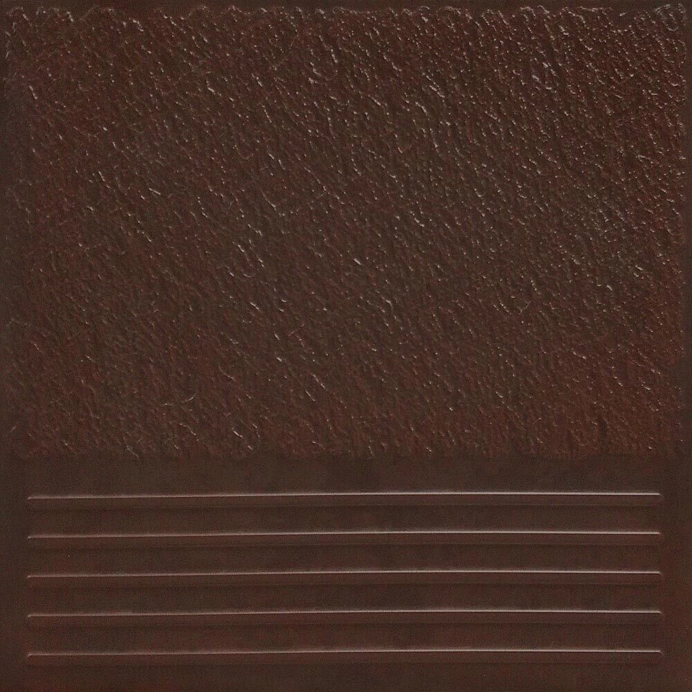 Клинкерная ступень Керамин Каир 4 темно-коричневая 298х298х7 мм (17 шт.=1,51 кв. м) Керамин 00-003818