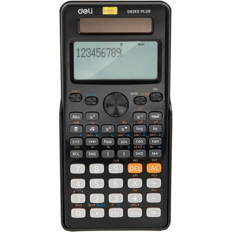 Калькулятор научный Deli ED82ES черный 10+2-разр, 1754769