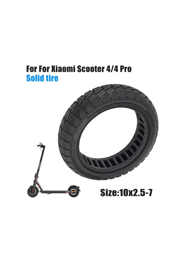 Запасное резиновое колесо 10x2,5-7 дюймов, нескользящее, для электросамоката Xiaomi Mi 4 / Mi 4 Pro - черное