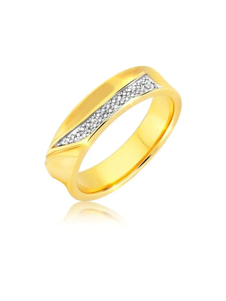 Кольцо, серебро, 925 проба, бриллиант