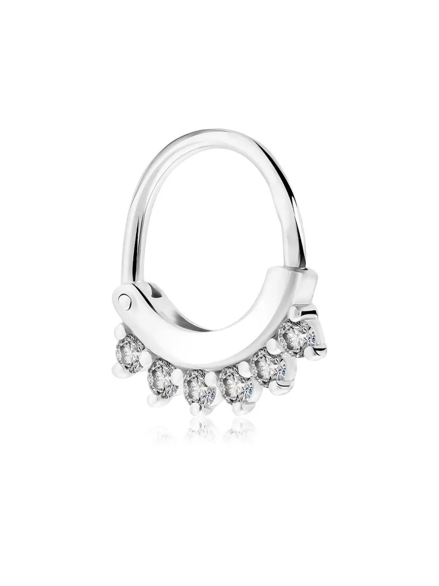 Пирсинг в нос, серебро, 925 проба