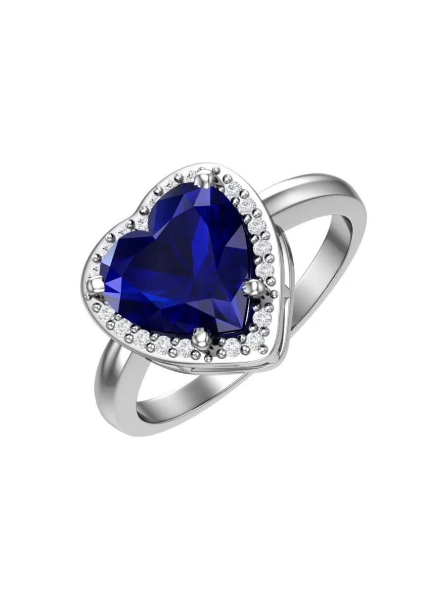 Кольцо тонкое, серебро, 925 проба, родирование, кварц синтетический