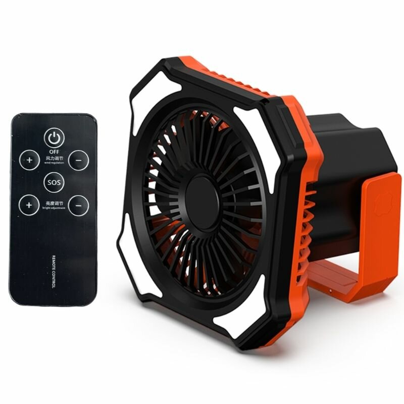 Перезаряжаемый настольный вентилятор для кемпинга 3Gear Airflow Тихий светодиодный светильник с дистанционным управлением Встроенный аккумулятор 4000/10000 мАч