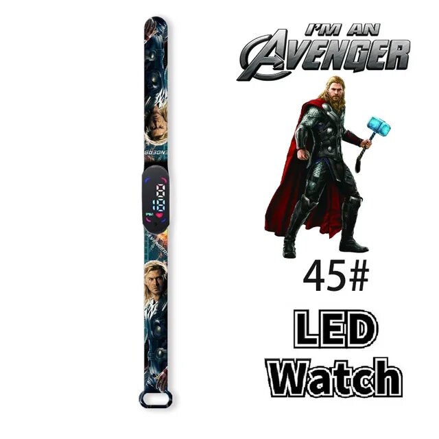 Браслет с изображением Микки и Минни Маус из мультфильма «Холодное сердце» с Дональдом Даком и светодиодными сенсорными часами для детей и школьников, спортивные электронные часы с мультяшным принтом, подарочная игрушка