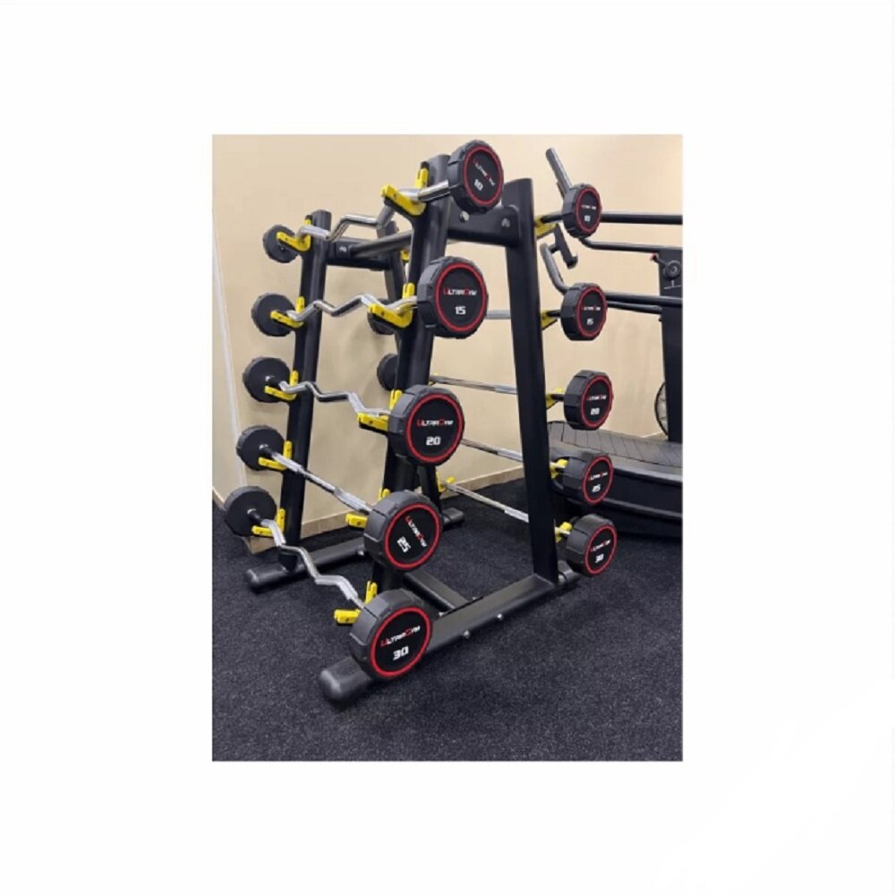 Комплект изогнутых штанг VictoryFit ULTRA GYM UG3005A, изогнутые, серебристый/черный