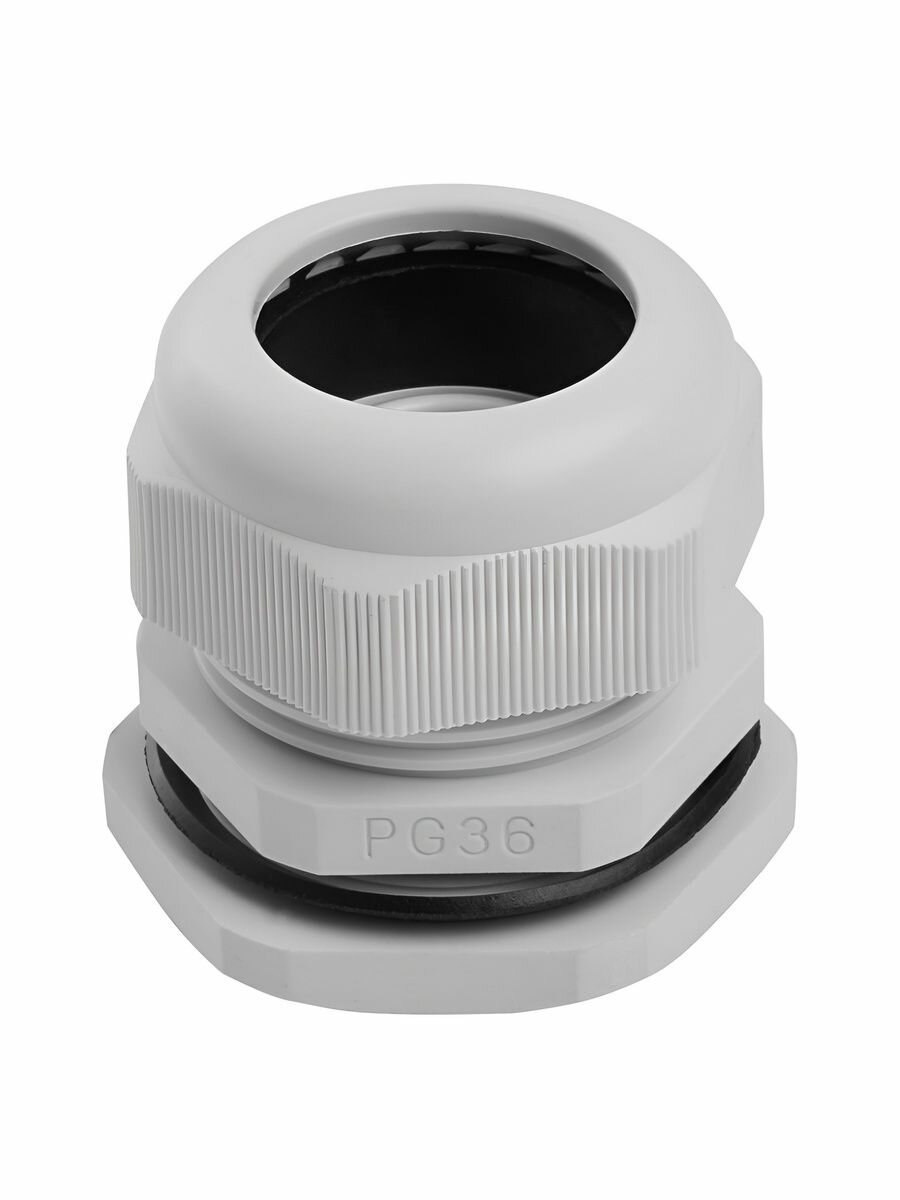 Набор из 10 штук Сальник STEKKER PG36 диаметр проводника 22-32 мм IP54, серый