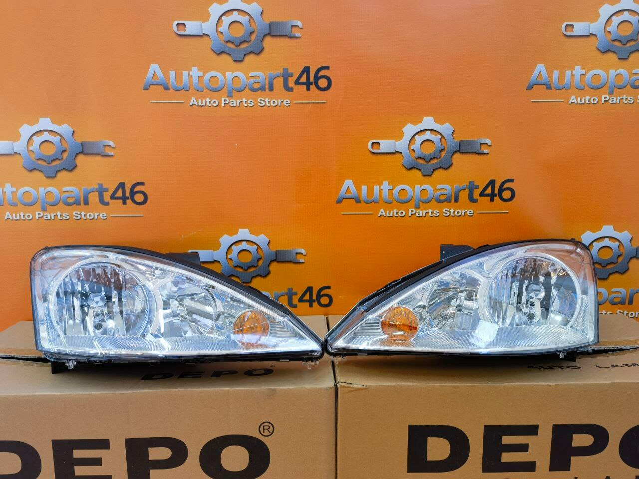 Фары форд фокус 1 FORD Focus 1 рестайл электрокорректор DEPO c 2001 по 2005 год