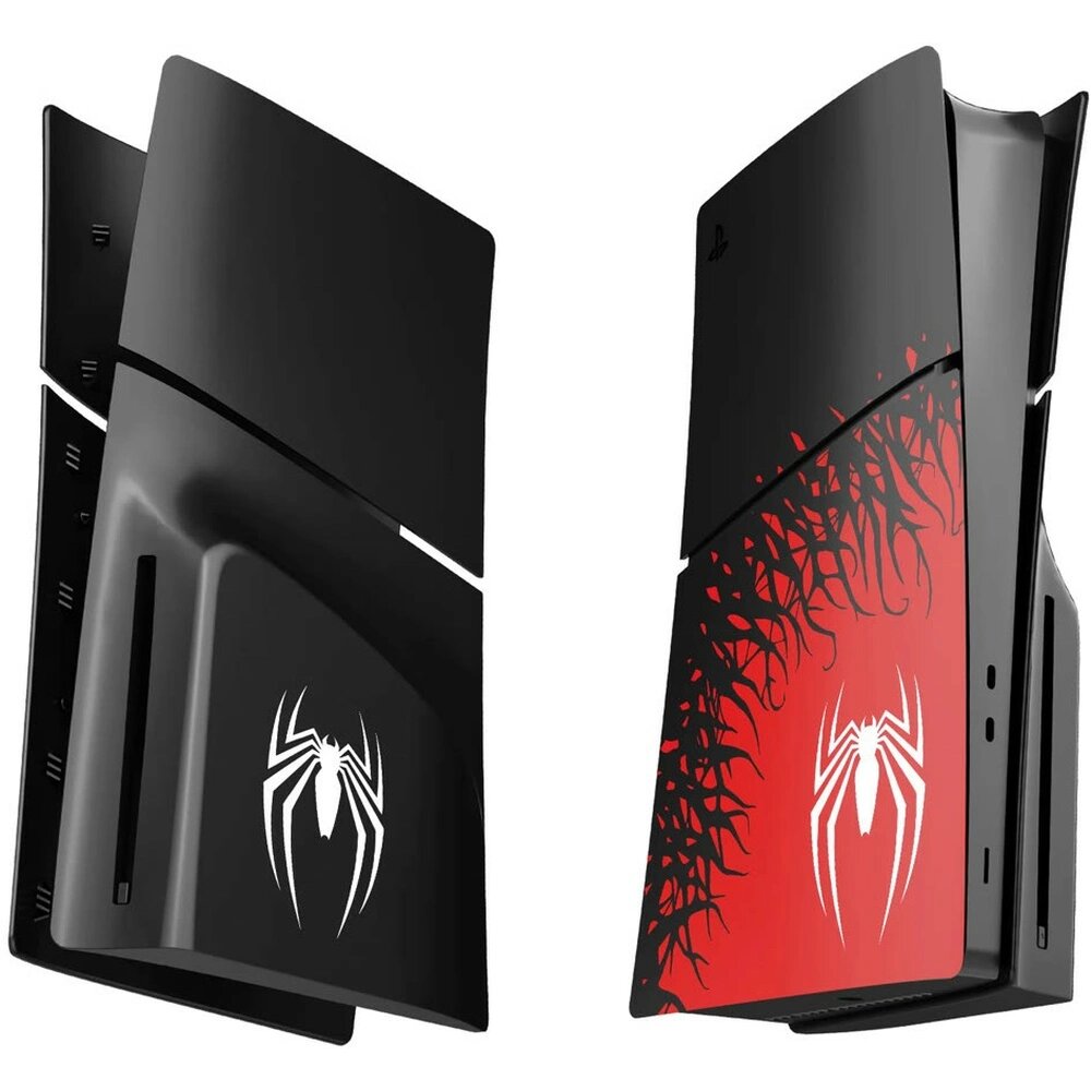 Боковые сменные панели для PS5 Slim (Spider-Man 2) Чёрный/Красный