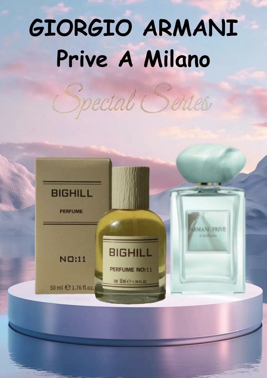 EYFEL Селективный парфюм серии Bighill, аромат UNISEX NO:11 Prive A Milano , цветочные древесно-мускусные, 50МЛ