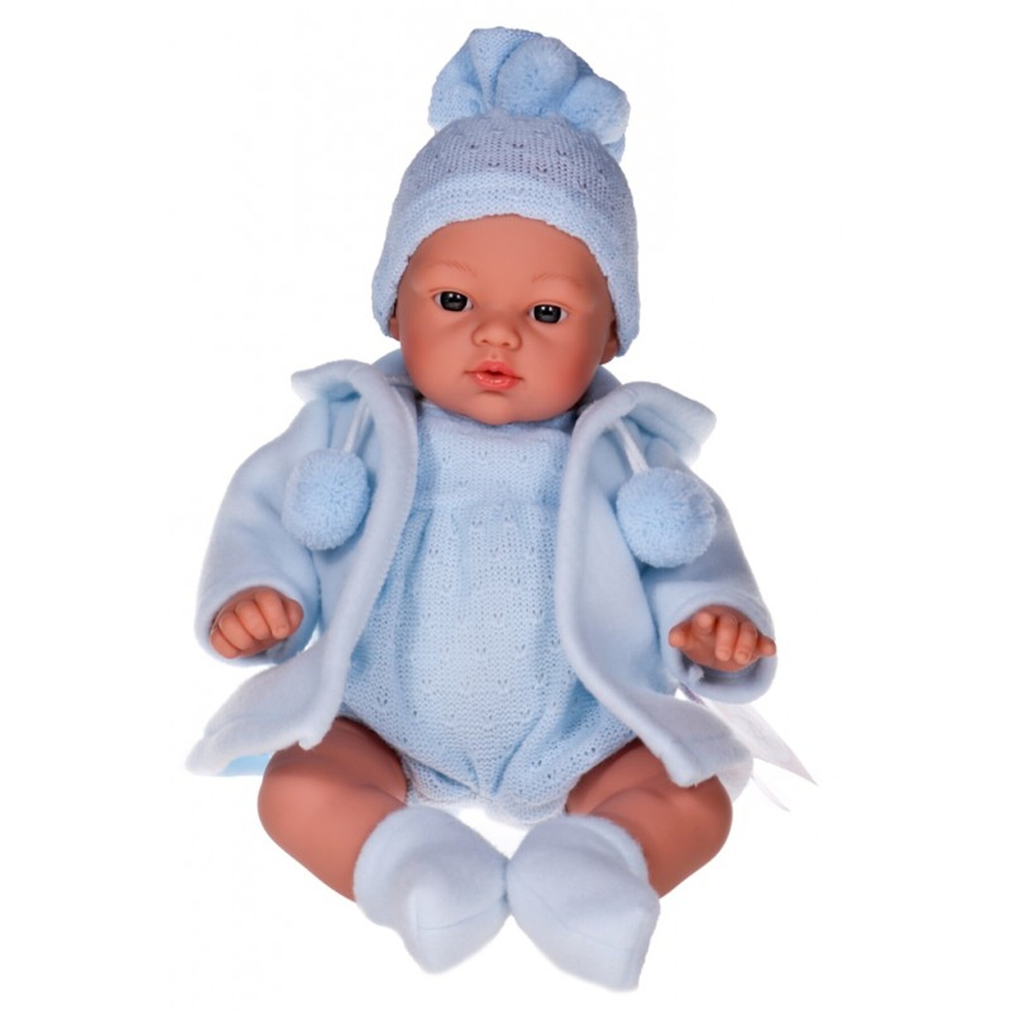 Кукла ASI Koke 0401621, в синем пальто, виниловая, высота 36 см