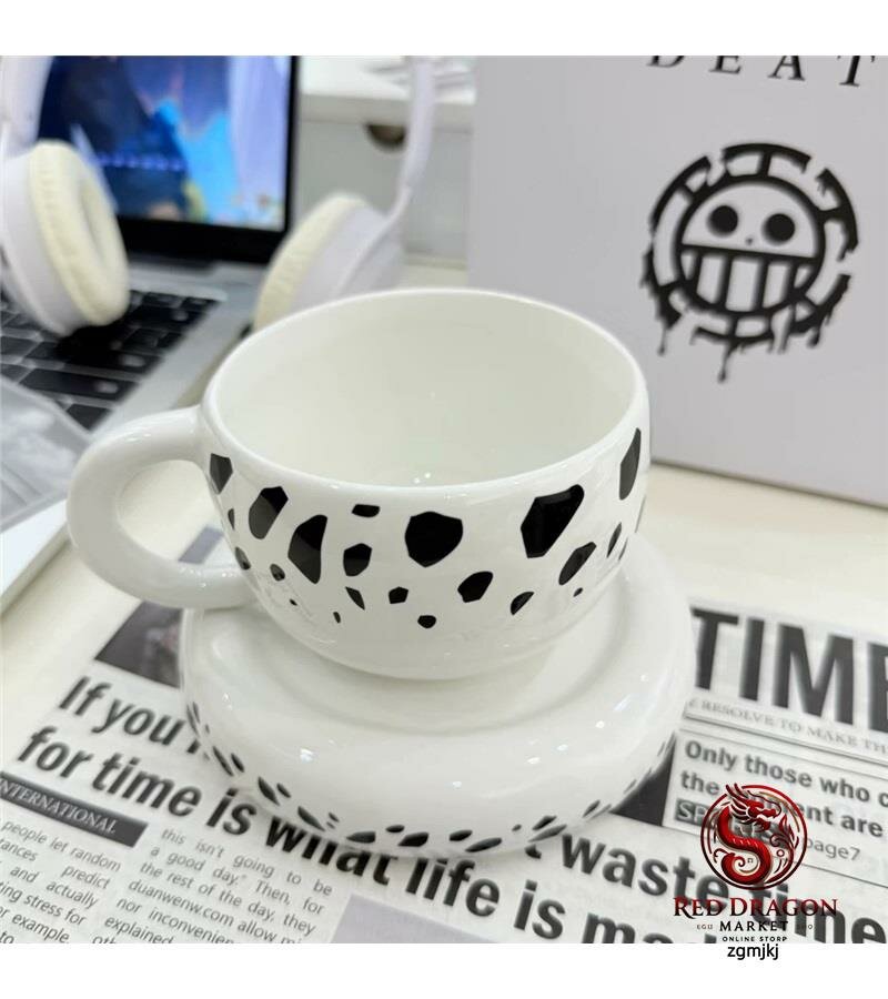 Аниме-набор «Ван Пис»: керамические чашка и блюдце в тематическом дизайне / Кружка Луффи