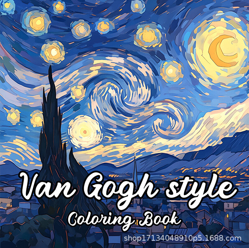 Новая книжка-раскраска, книжка-раскраска, книжка-раскраска для взрослых, книжка-раскраска для рисования，20*20 cm