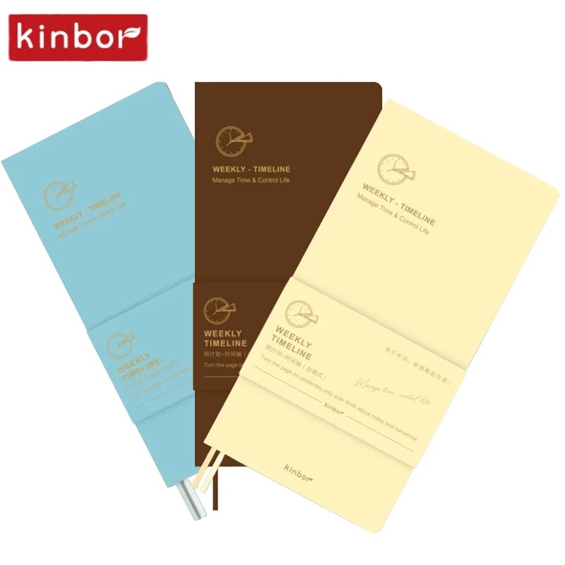 Карманный мягкий блокнот Kinbor Weeks Plan, ежедневный еженедельник, два страницы в неделю, запись жизни, письменный журнал, органайзер времени — фото 1