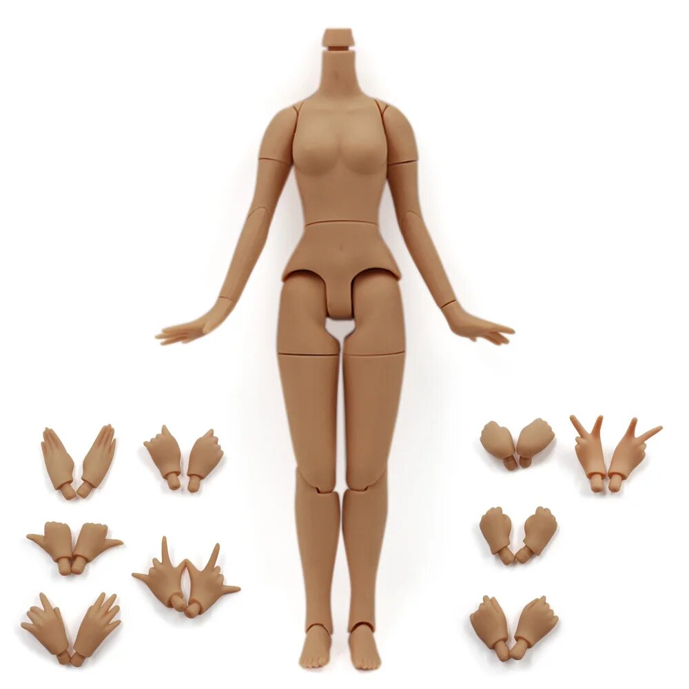 Бежевое суставное тело Blyth для кукол, tan skin AB