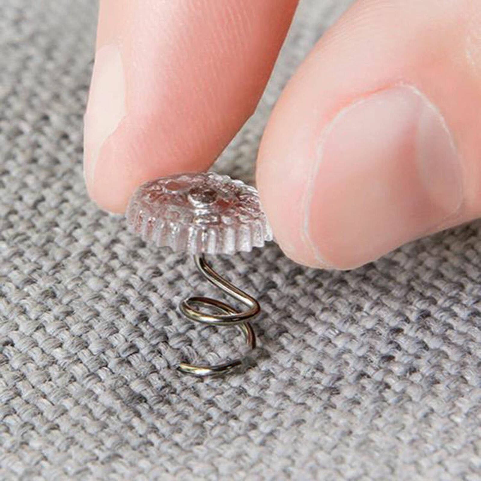 30 шт. Набор винтовых шпилек для крепления покрывал нержавеющая сталь с прозрачными вставками Фиксатор для скатертей, чехлов дивана и постел