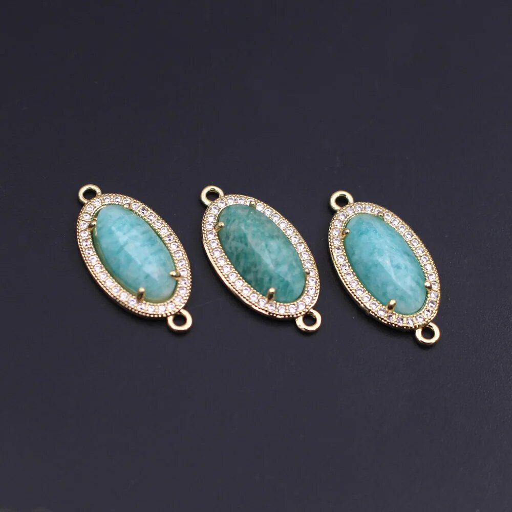 CLDXUCLD Синий Амазонит Лабрадорит Подвески 10 шт Amazonite stone