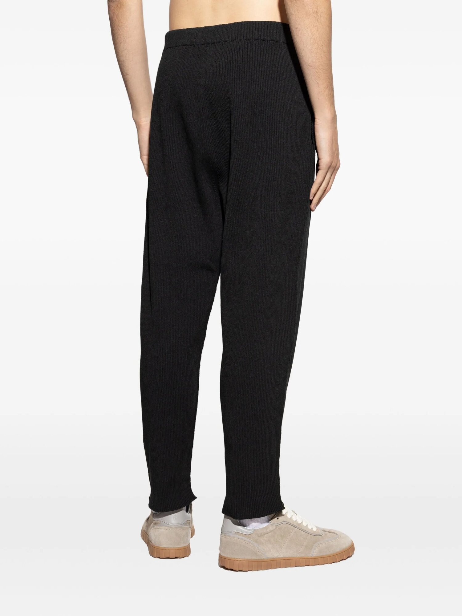 Брюки HOMME PLISSE ISSEY MIYAKE Ribbed trousers, размер 46, черный — фото 1