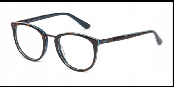 Оправа для очков Pepe Jeans PJ3323 c2, в леопардовом цвете с добавлением голубого цвета.